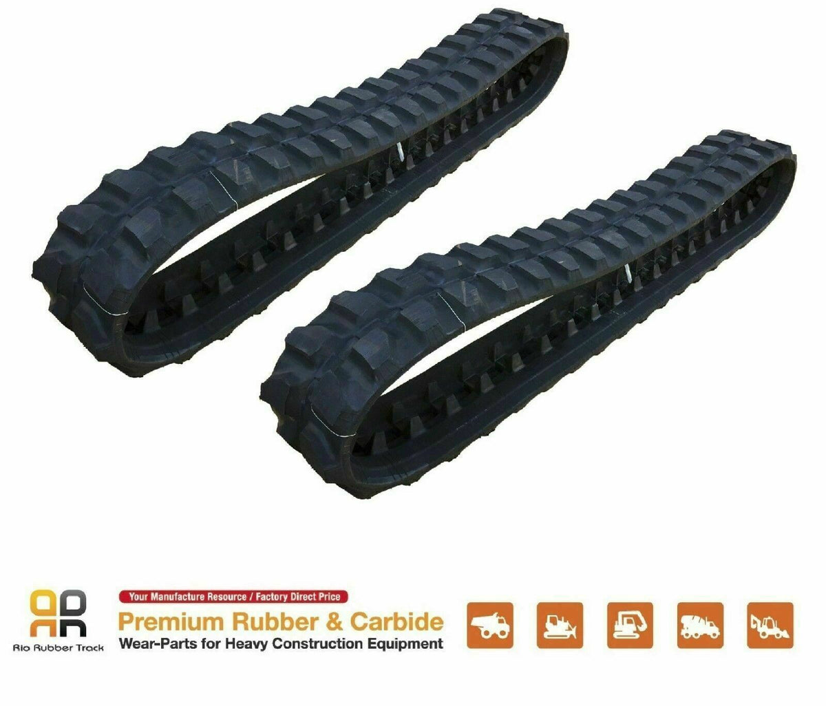 2pc Rubber Track 230x48x66 made for Bobcat E19 E17 mini excavator – Rio ...